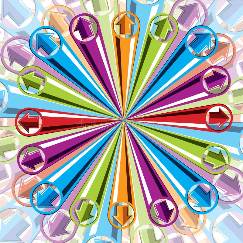 Arrows explosion. stock vector. Illustration of explosion - 26670720