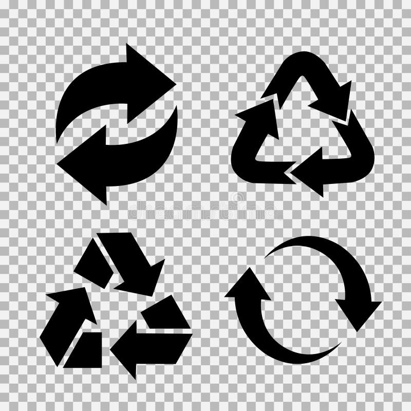 Recycling Flat Vector Icons Set. Arrows Flat Vector Icons Set Stock ...