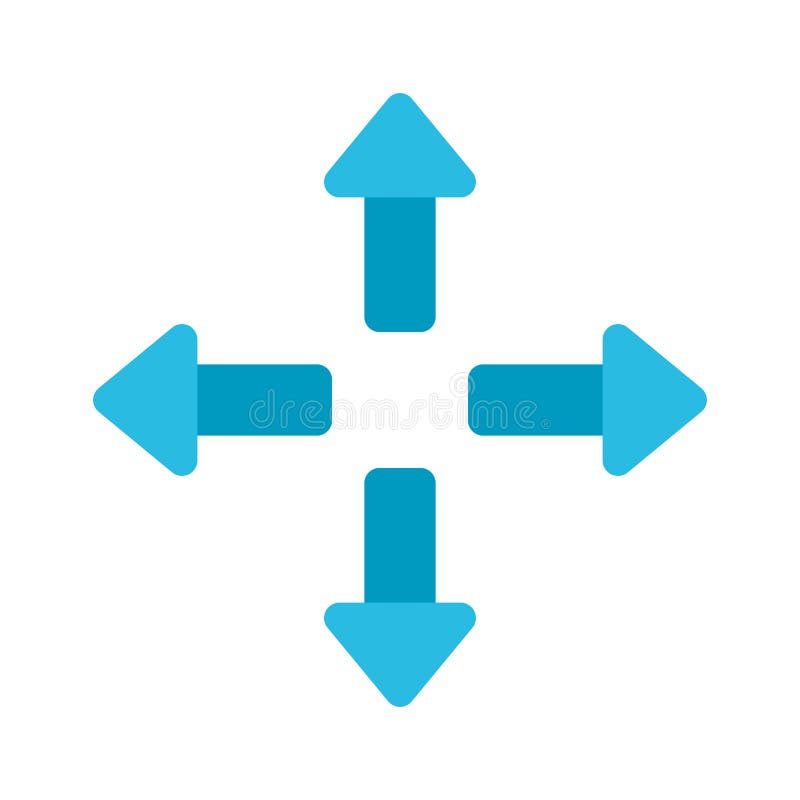 Four Directions Pointing Arrow Icon Stock Vector - Illustration of ...
