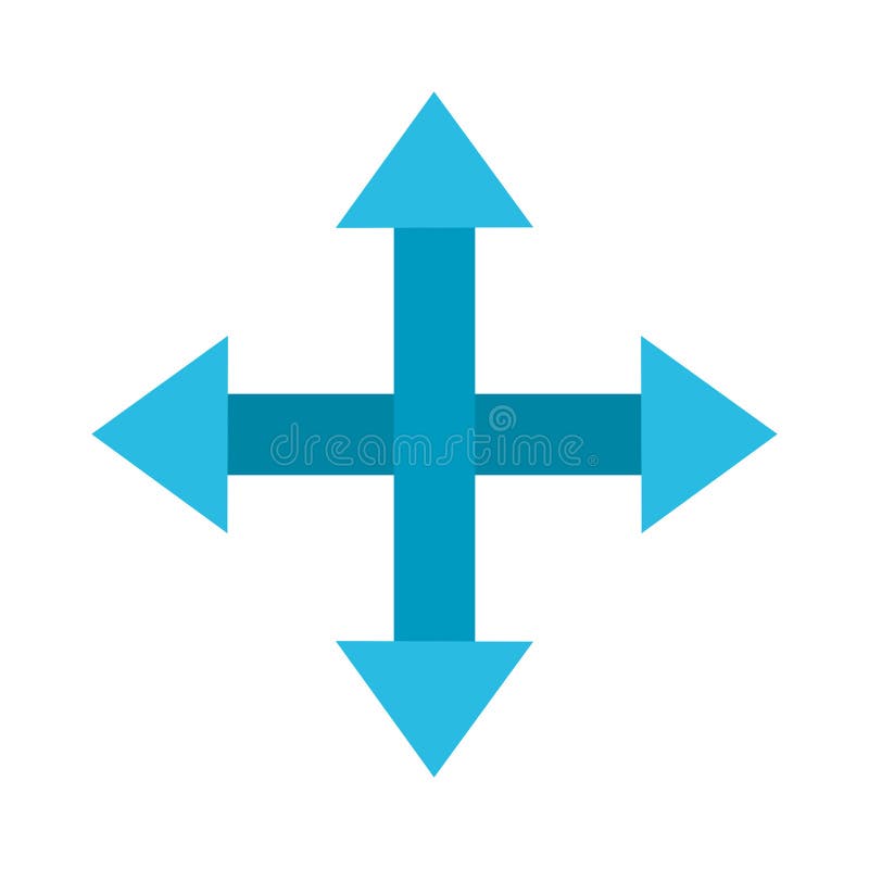 Arrows in Four Directions Flat Style Icon Vector Design Stock Vector ...