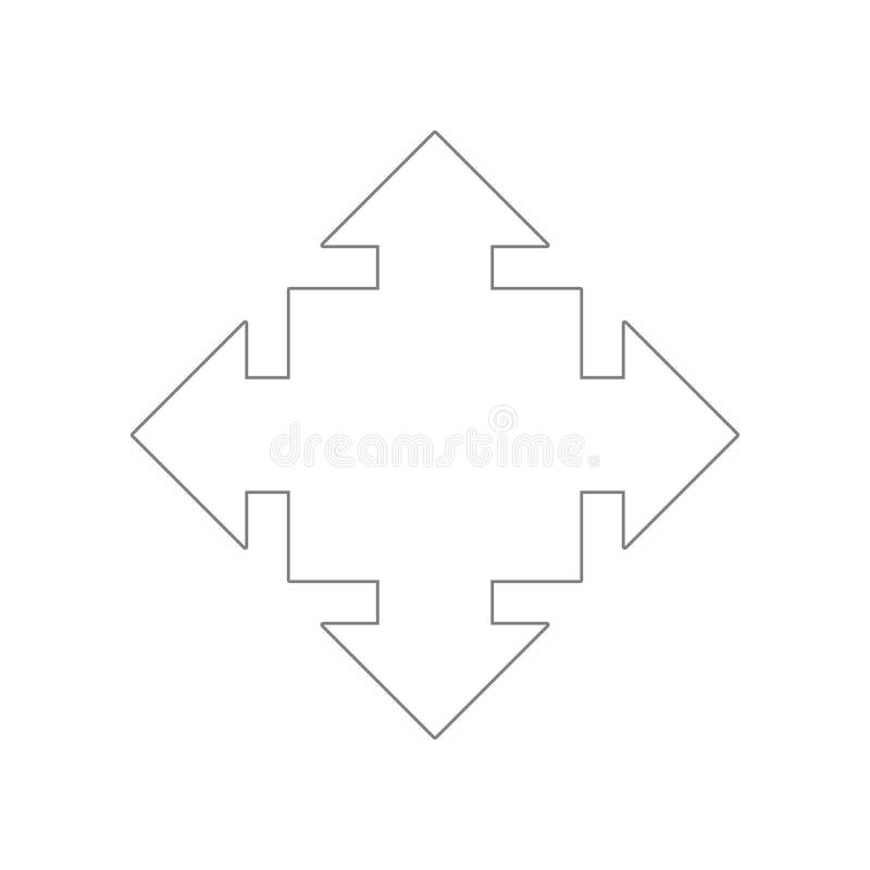 Four Thin Arrows Circle Stock Illustrations – 246 Four Thin Arrows ...