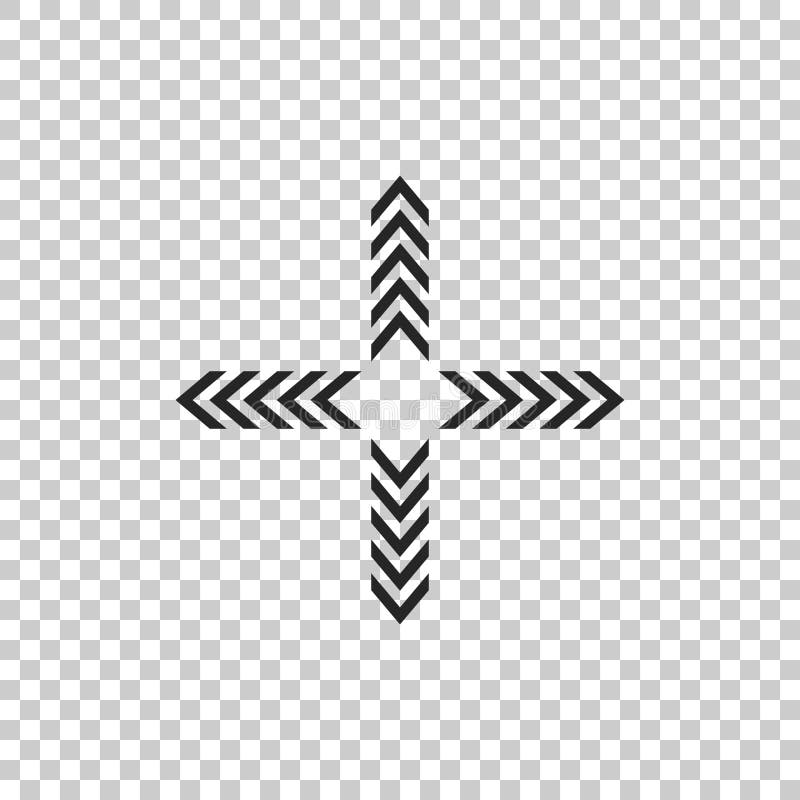 Arrows in Four Directions Icon Isolated on Transparent Background Stock ...