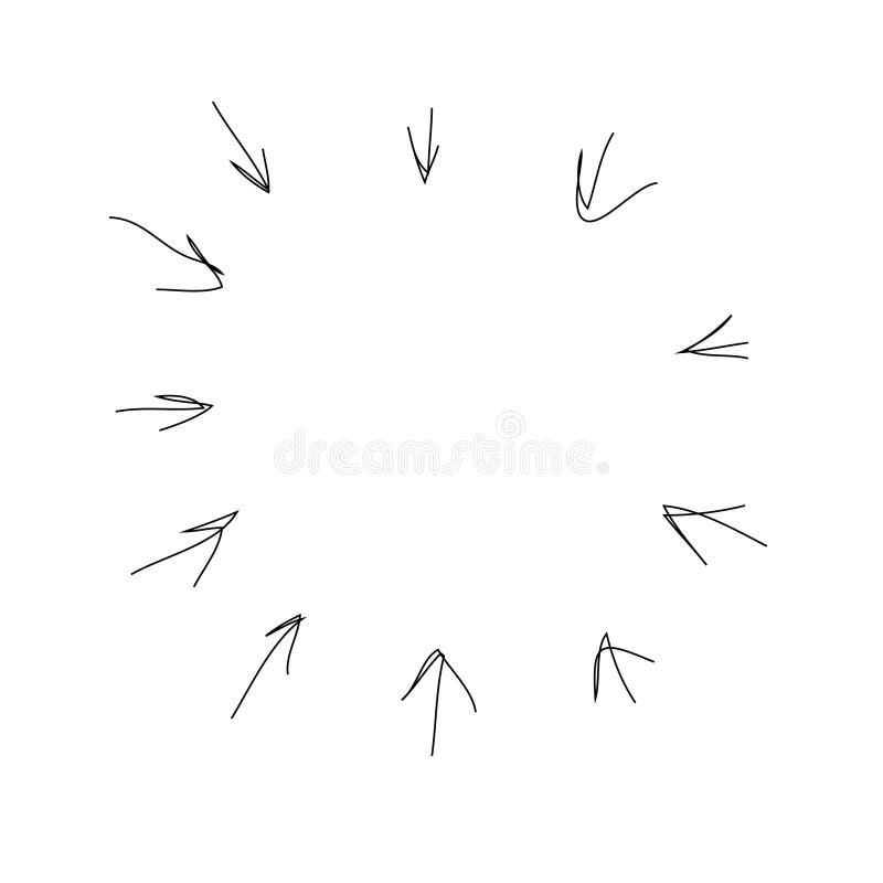 Arrows Frame Pointing in Center Circle Firework Stock Vector ...