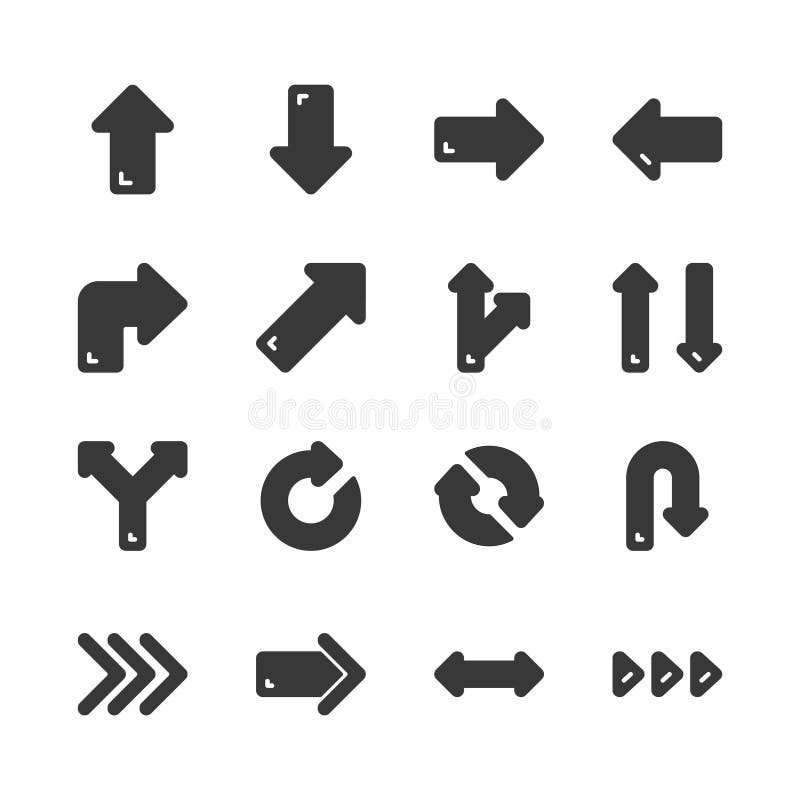 Arrows Icon Set.Vector Illustration Stock Vector - Illustration of icon ...