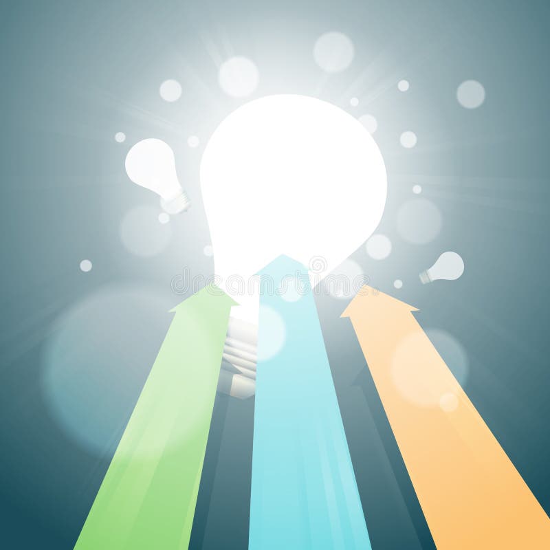 Arrows Going for New Ideas stock vector. Illustration of ideas - 37596189