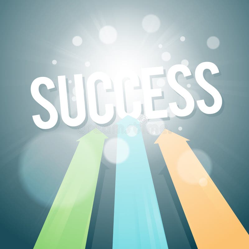 Arrows Going Up Means Growing Pointing and Raise Stock Illustration ...