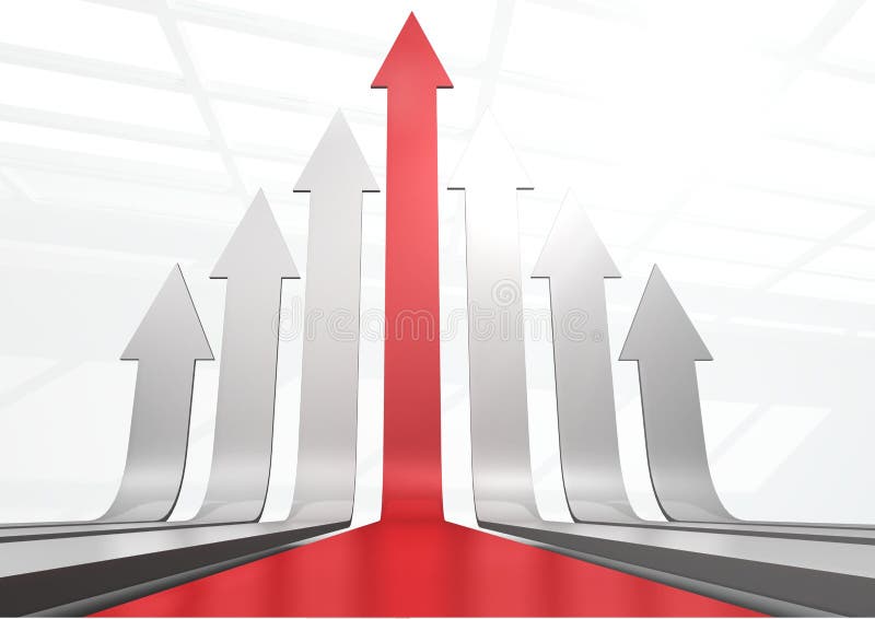 Arrows going up stock illustration. Illustration of chairs - 100270755