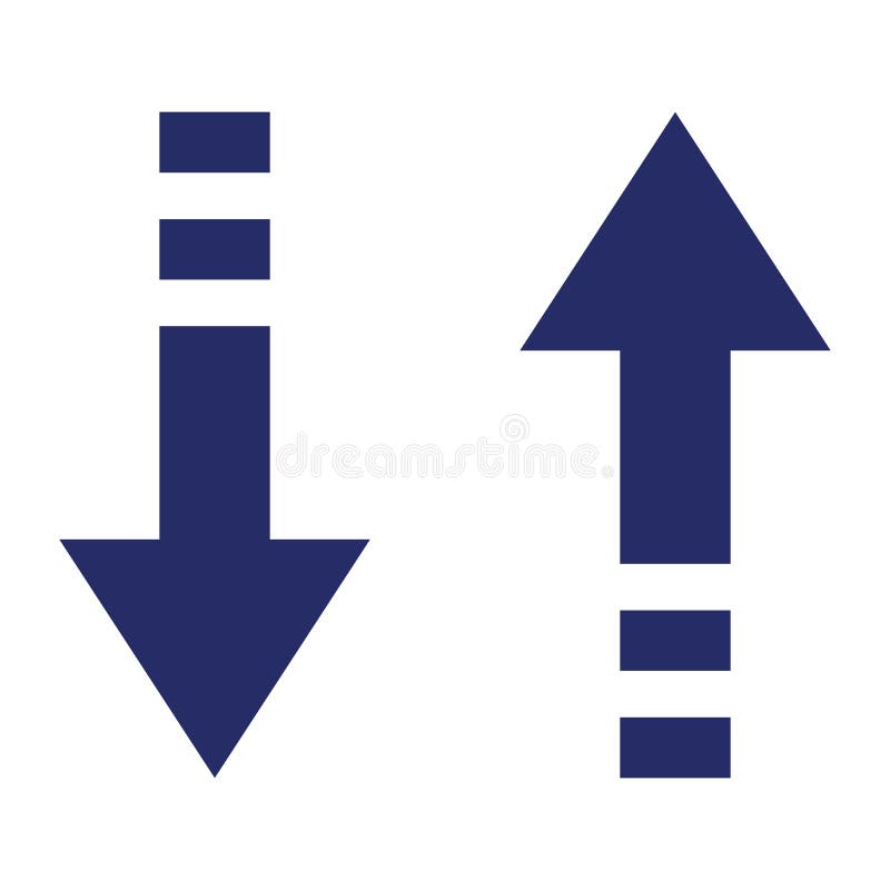 Arrows Going Up and Down, Connection Icon Stock Vector - Illustration ...