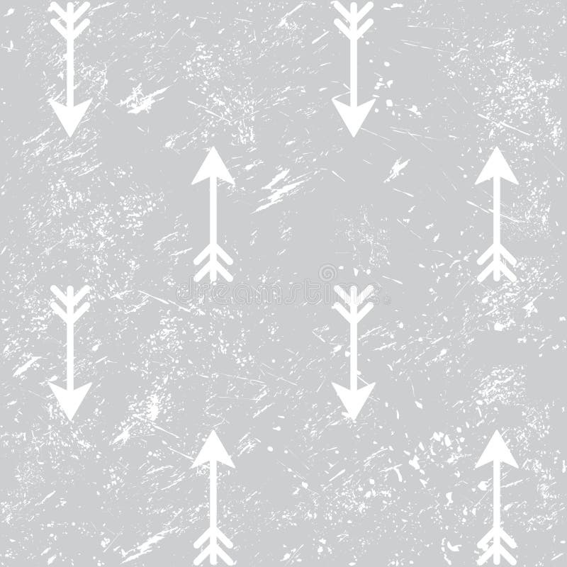 Arrows Grunge Seamless Vector Aztec Pattern, Tribal Art Wallpaper ...