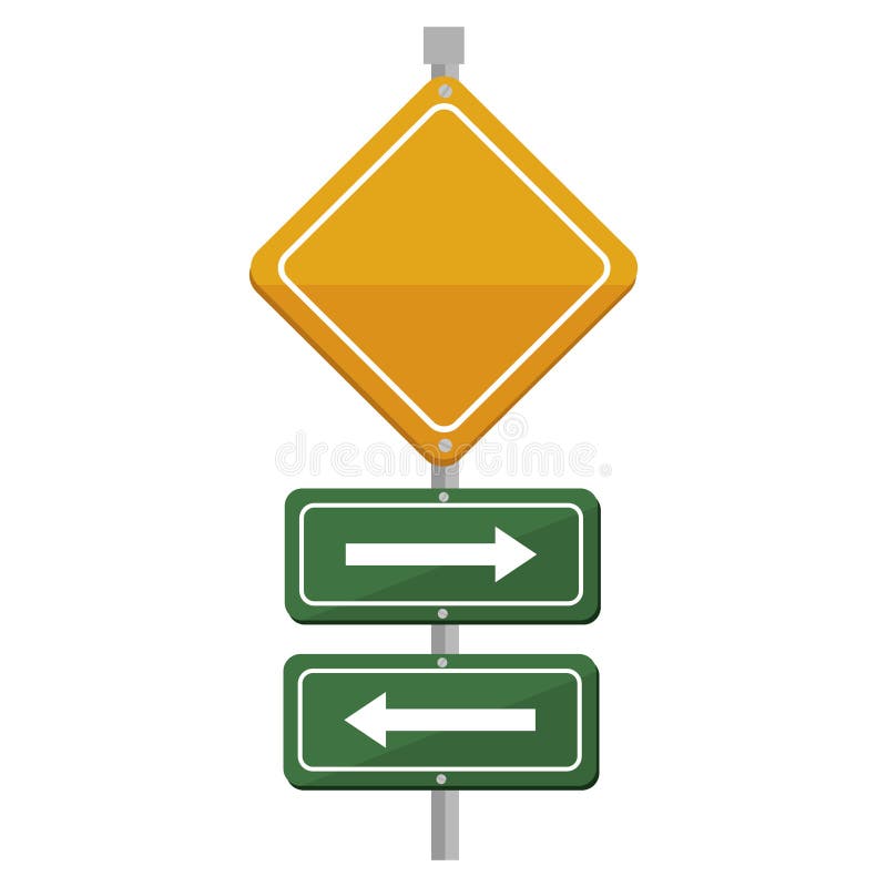 Arrows Guide Traffic Signal Stock Illustration - Illustration of symbol ...