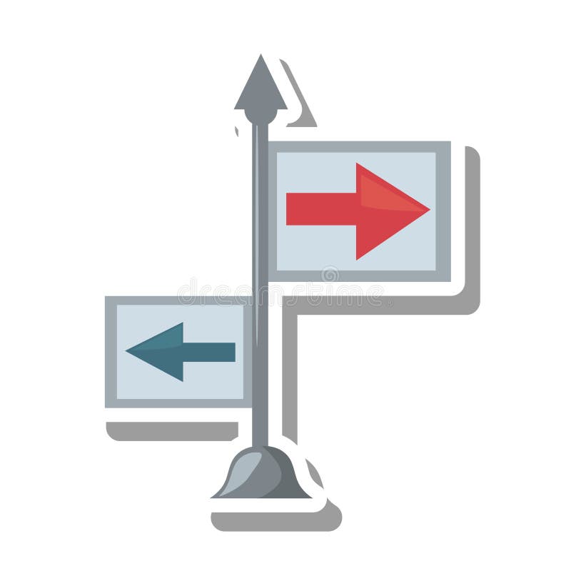 Arrows Guide Way Isolated Icon Stock Vector - Illustration of direction ...