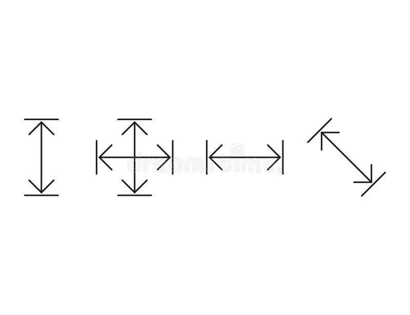 Arrows, Height, Width, Dimensions Icon. Vector Illustration. Stock ...