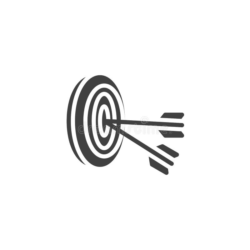 Arrows Hit Target Vector Icon Stock Vector - Illustration of simple ...