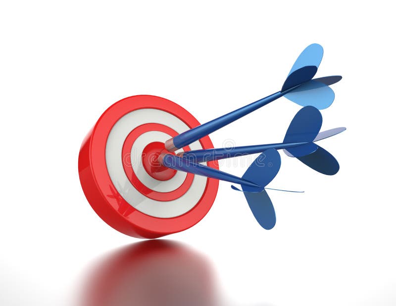 Arrows hit targets. stock illustration. Illustration of skill - 77310348