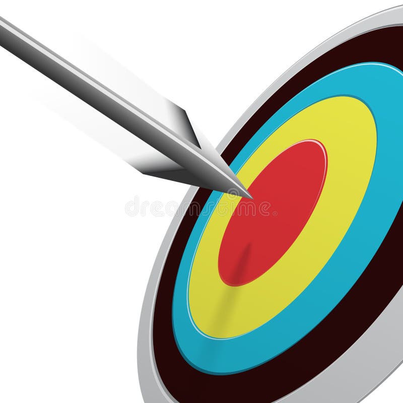 Arrows Hitting the Center of the Target - Success Business Concept ...