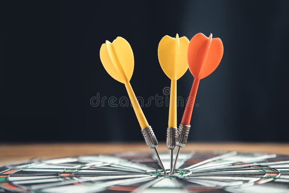 Arrows hitting target stock image. Image of hobby, goal - 267661113