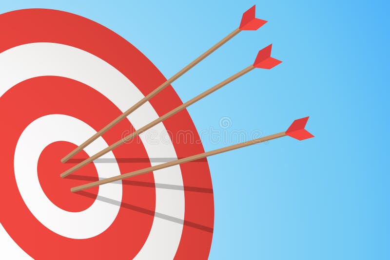 Red Arrows Hitting A Target Stock Illustration - Illustration of archer ... Red Arrows Hitting A Target Stock Illustration - Illustration of archer ...