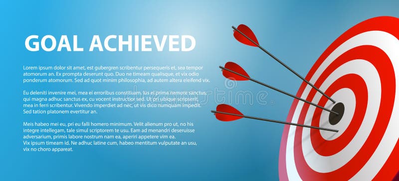 Arrows Hitting a Target. One Target and Three Arrows Stock Vector ...