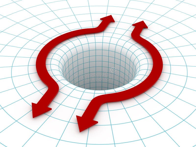 Hole and arrows stock illustration. Illustration of abyss - 17430262