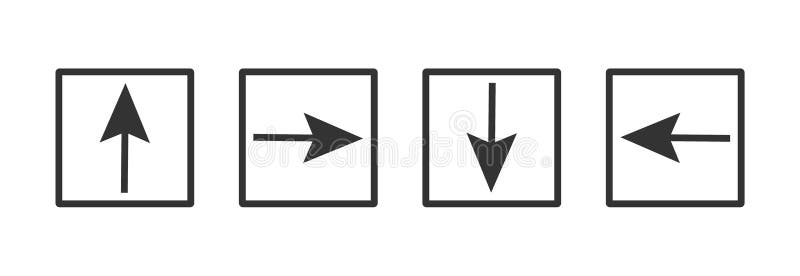 Arrows Icon. Pointer Directional Up, Right Down, Lefth, Set Symbol ...