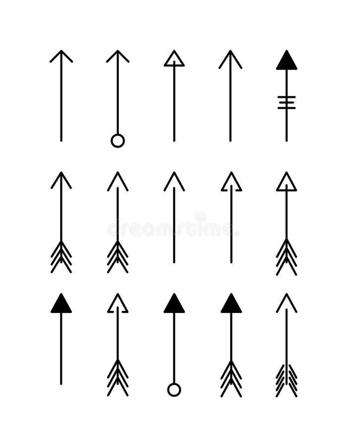 Minimalistic arrows stock vector. Illustration of design - 42365145