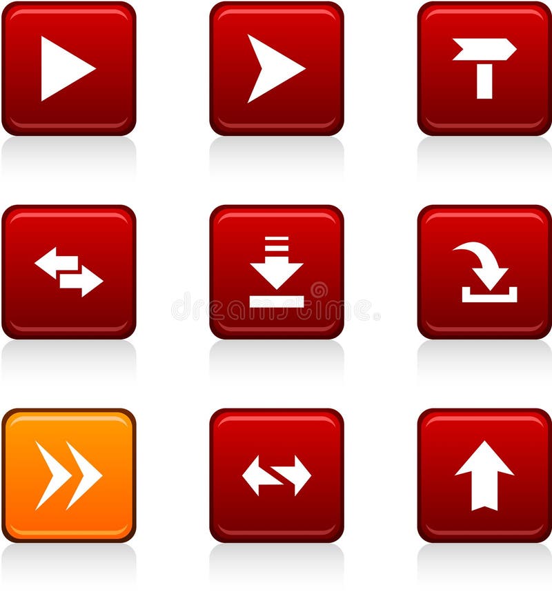 Arrows icons. stock vector. Illustration of buttons, internet - 14484636