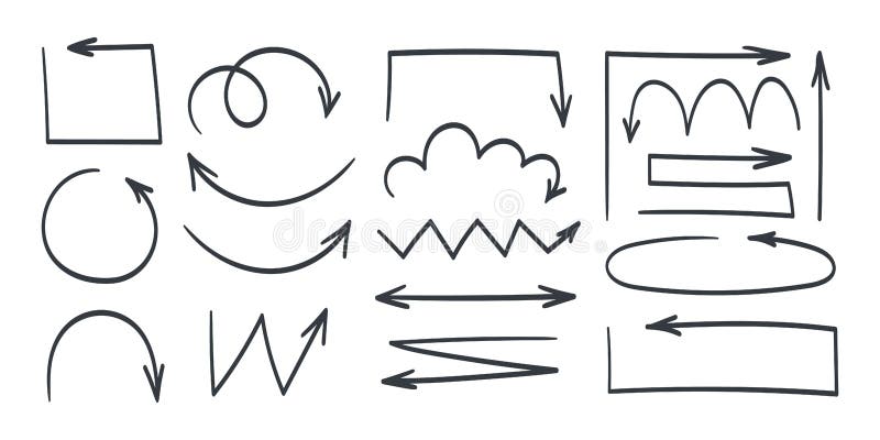 Doodle Pointing Hand stock vector. Illustration of instructions - 44684057