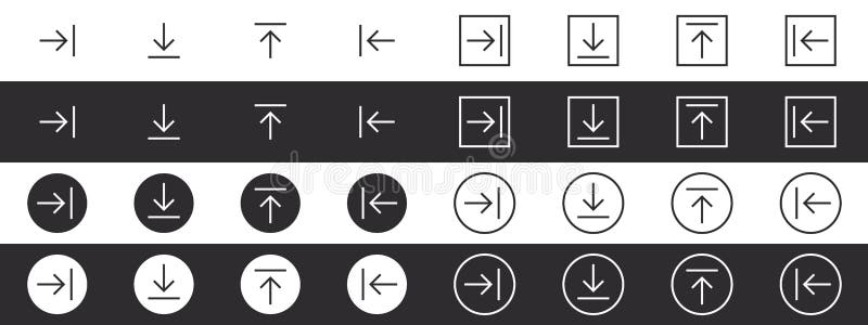 Arrows Icons. Loading Arrows. Pointer or Arrow Signs. Modern Arrow ...