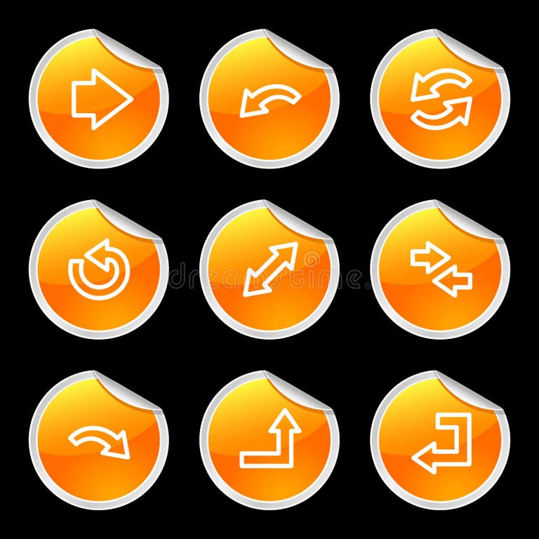 Orange Circle Sticker Series Stock Illustrations – 51 Orange Circle ...