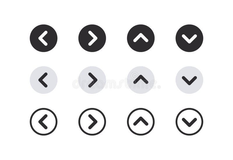 Arrows Icons. Scroll Arrows. Swipe Signs. Modern Arrow Icons Stock ...