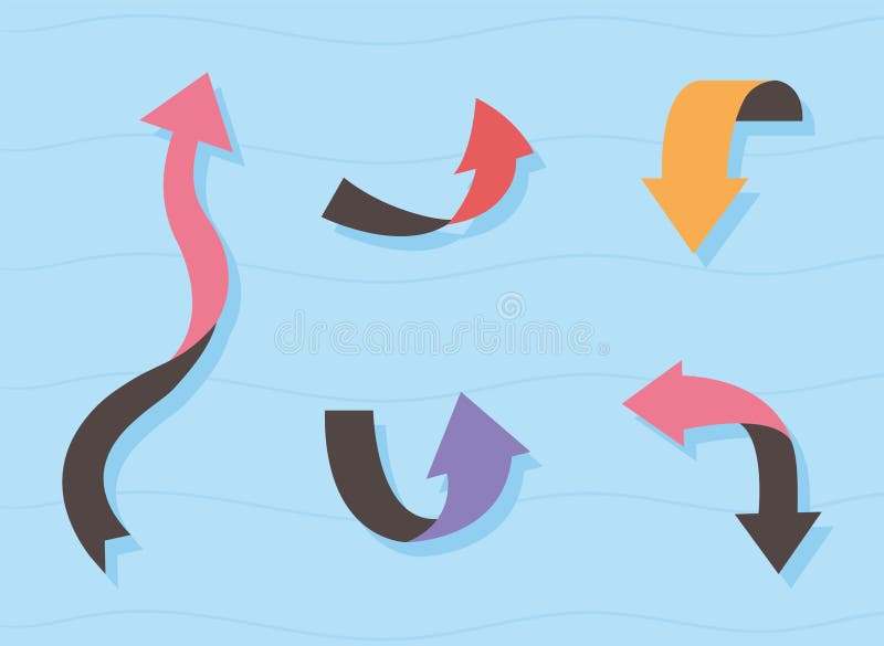 Arrows icons set stock vector. Illustration of vector - 232901845