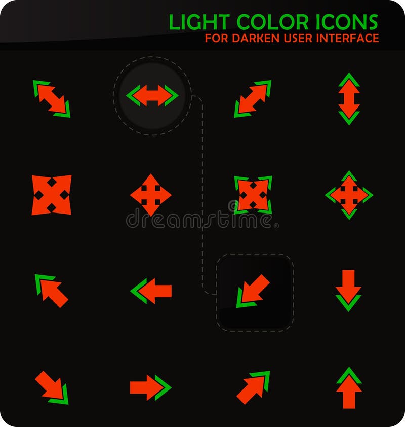 Arrows icons set stock vector. Illustration of chart - 140479368