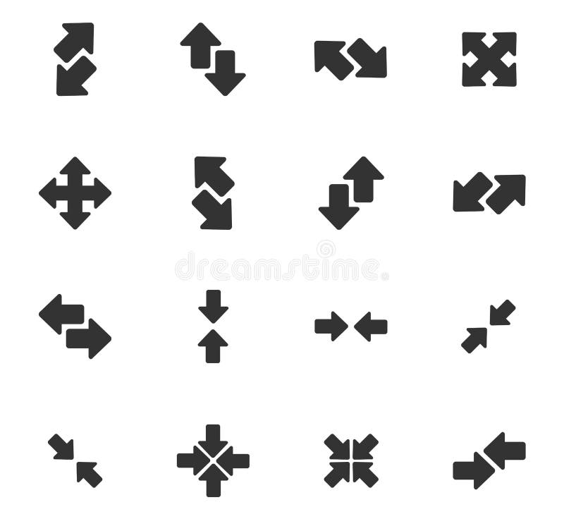 Arrows icons set stock illustration. Illustration of link - 88907771