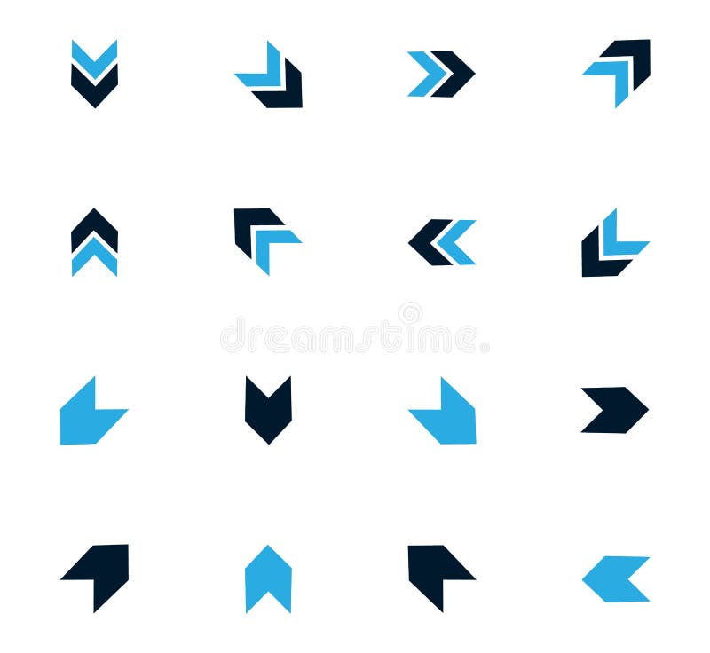 Arrows icons set stock illustration. Illustration of full - 88934111