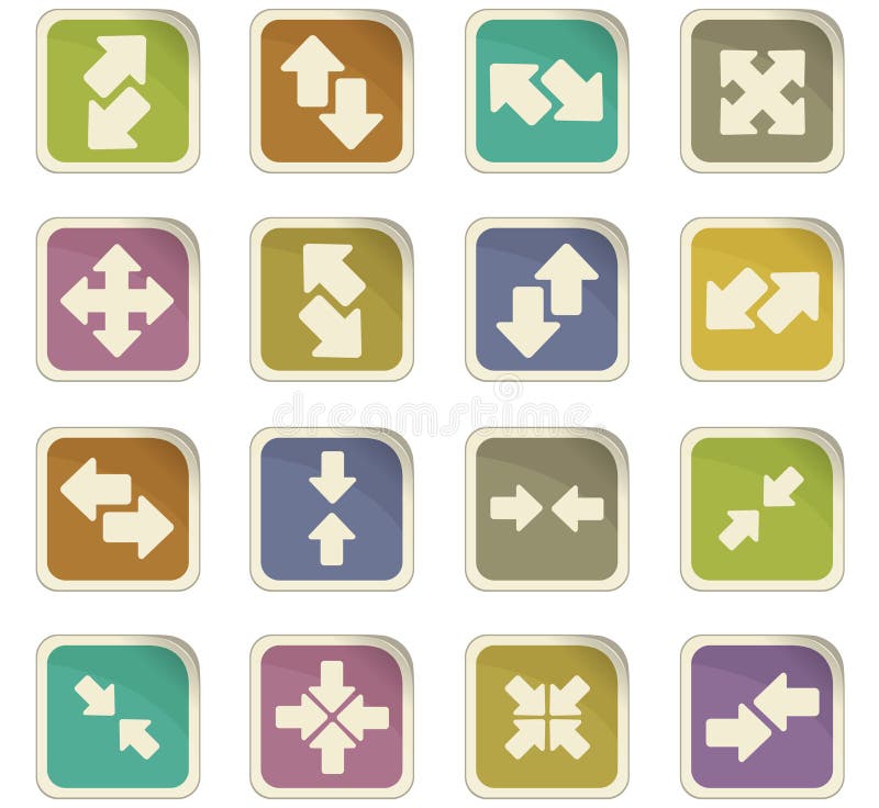 Arrows icons set stock illustration. Illustration of direction - 89205779