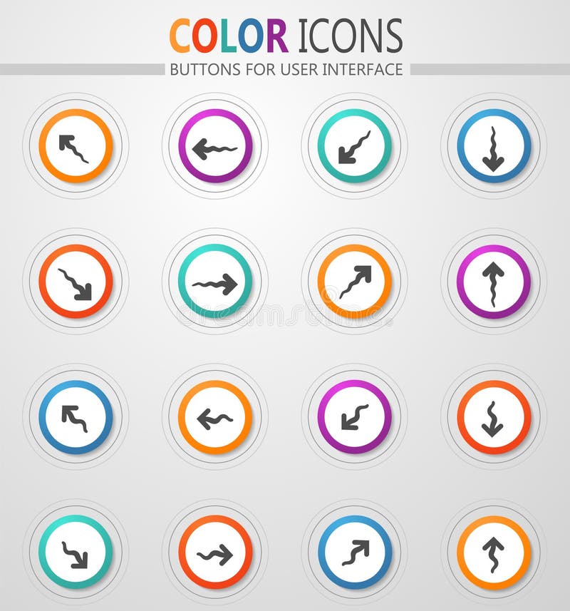 Arrows icons set stock vector. Illustration of black - 136366206