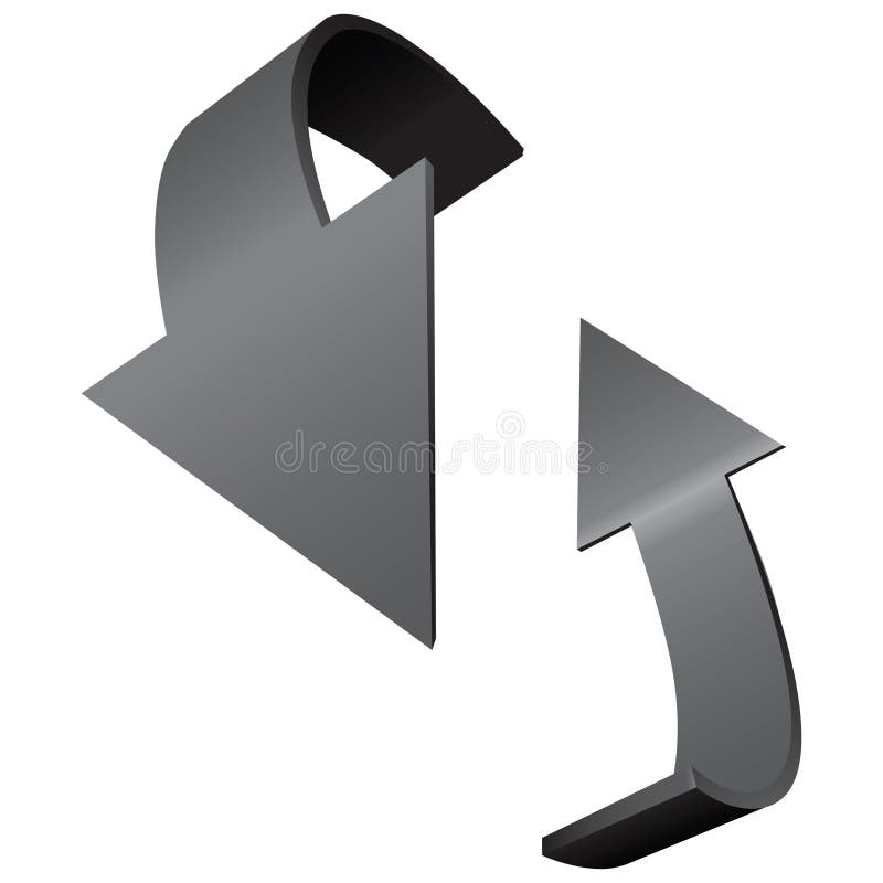 Arrows indicate rotation stock vector. Illustration of connection ...