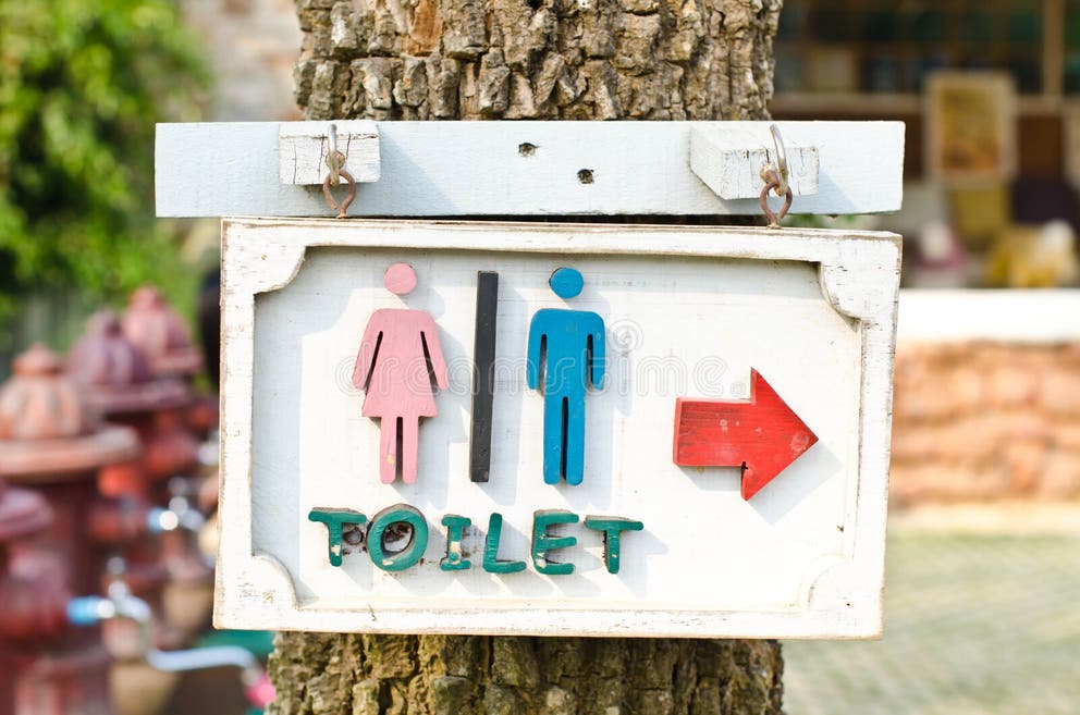 Arrows Indicate the Toilet. Stock Image - Image of cursor, gentleman ...