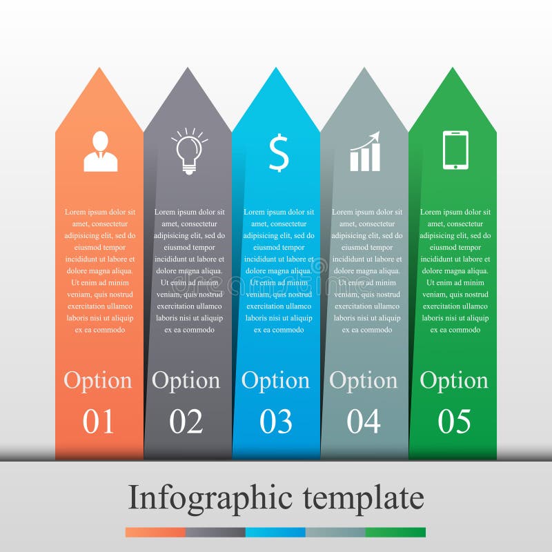 Infographic Arrows Step Up Options Stock Illustrations – 258 ...
