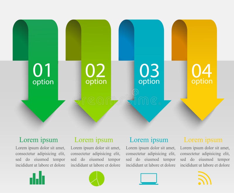 Arrows Infographic Template Stock Illustration - Illustration of ...