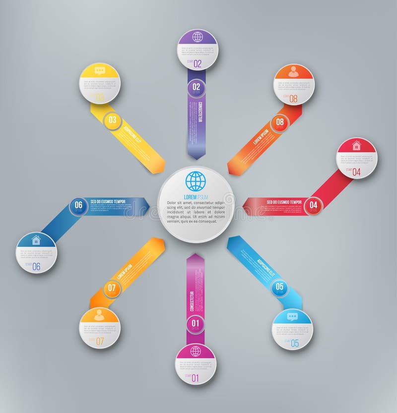 Arrows Infographic Template Stock Vector - Illustration of checkpoint ...