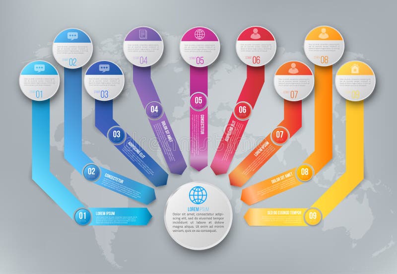 Arrows Infographic Template Stock Vector - Illustration of step ...