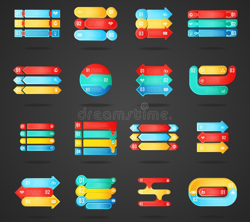 Arrows Infographics. Charts with Options and Steps Stock Vector ...