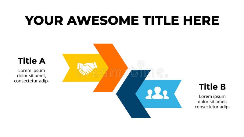 Arrows Infographics for 2 Steps, Options. Presentation Business ...