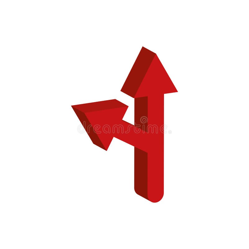 Arrows Intersection 3d Style Icon Stock Vector - Illustration of ...