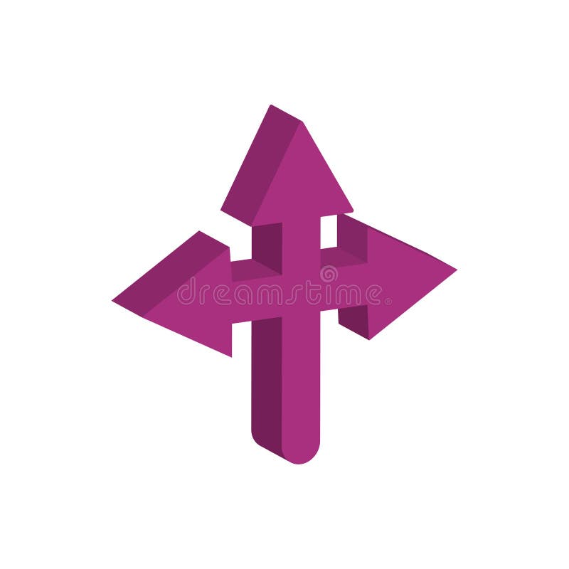 Arrows Intersection 3d Style Icon Stock Vector - Illustration of ...