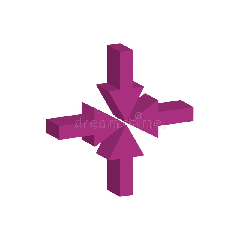 Arrows Intersection 3d Style Icon Stock Vector - Illustration of symbol ...