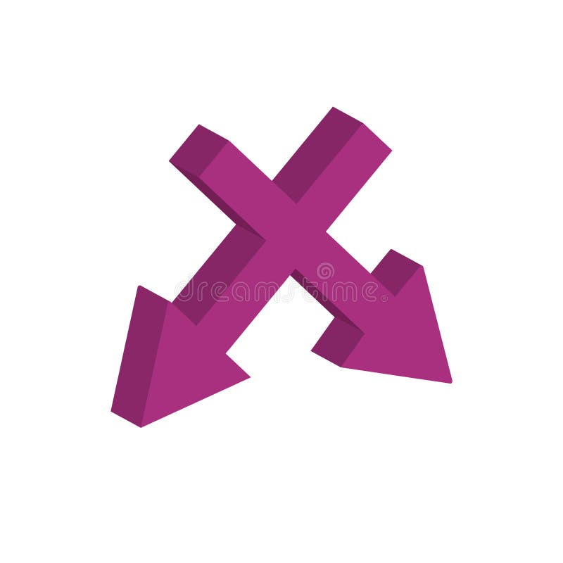 Arrows Intersection 3d Style Icon Stock Vector - Illustration of ...