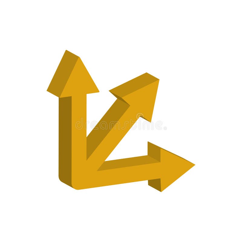 Arrows Intersection 3d Style Icon Stock Vector - Illustration of symbol ...