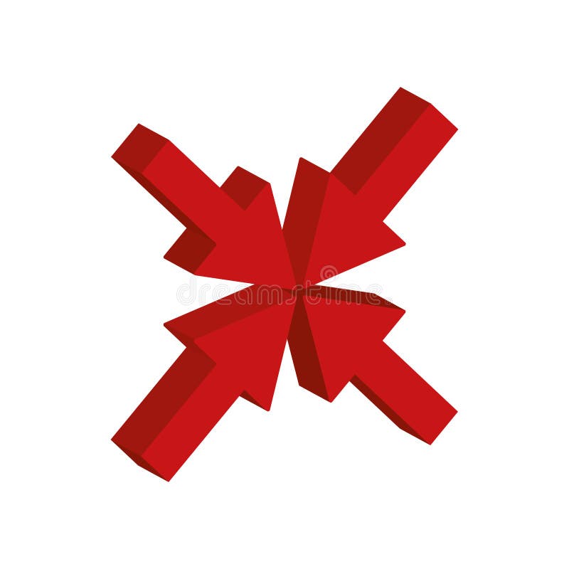 Arrows Intersection 3d Style Icon Stock Vector - Illustration of ...